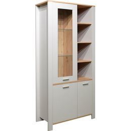 M&auml;usbacher Vitrine M&Auml;USBACHER, B:96cm H:203cm T:44cm, grau, Schr&auml;nke, "Nele", H&ouml;he 203 cm
