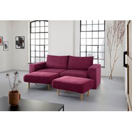 3,5-Sitzer, B:232cm H:96cm T:107cm, lila, LOOKS by Wolfgang Joop, Sofas, "Looksv", Verwandlungssofa: aus Sofa wird Sofa mit 2 Hockern