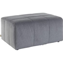 Polsterhocker, B:90cm H:44cm T:65cm, grau, LeGer Home by Lena Gercke, 100% Polyester, Hocker, "Maileen", passend zur Polsterserie "Maileen", Teil der