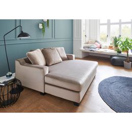 XXL-Sessel, B:158cm H:89cm T:173cm, beige, ATLANTIC HOME COLLECTION, Sessel, "Nobel", Megasessel, Loveseat, inkl. 5 Rückenkissen, frei im Raum