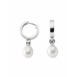 Adelia&acute;s ADELIA ́S Damen Paar Ohrh&auml;nger "1 Paar 925 Silber Ohrringe / Creolen mit Zirkonia &Oslash; 14,5 mm", Damen, Silber 925 (Sterlingsilber), silber, Silber 925