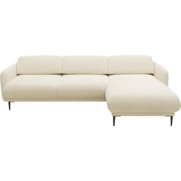 Ecksofa Andas, B:269cm H:73cm T:156cm, beige, 100% Polyester, Wohnzimmer, Sofas, "Skovsende Sitzbreite 245 cm, Rückenlehne stufenlos hochklappbar