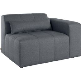 Sofaelement, B:116cm H:74cm T:90cm, grau, LeGer Home by Lena Gercke, 100% Polyester, Polsterelemente, "Maileen", Modul Sessel mit Armlehne,