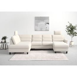 Sit & More Wohnlandschaft SIT & MORE, B:325cm H:90cm T:187cm, beige, Sofas, "Farö U-Form", inklusive Federkern, wahlweise mit Bettfunktion und Bettkasten