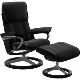 Relaxsessel stressless, B:84cm H:100cm T:73cm, schwarz, Leder BATICK: BATICK ist ein leicht korrigiertes, durchgefärbtes und genarbtes Möbelleder,