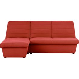 Ecksofa, B:214cm H:92cm T:168cm, orange, LOOKS by Wolfgang Joop, 100% Polyester, Wohnzimmer, Sofas, "LOOKS VIII L-Form", Quersteppung, ohne