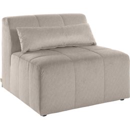 Sofa-Mittelelement, B:90cm H:74cm T:90cm, beige, LeGer Home by Lena Gercke, 100% Polyester, Polsterelemente, "Maileen", separat stellbar oder fest