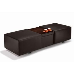Hocker W.Schillig, B:130cm H:41cm T:64cm, braun, Flachgewebe S22 (100% Polyester);Stoff S37 (100% Polyester): Luxus-Microfaser in Lederoptik;Longlife