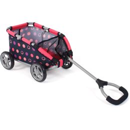 Bayer Chic 2000 CHIC2000 Kinder Puppen Ziehwagen "Skipper, Corallo", orange, B:46cm H:29cm T:46cm, Puppenausstattungen