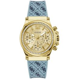 Guess Damen Multifunktionsuhr "CHARISMA", blau, Armbanduhren, Armbanduhr, Quarzuhr, Damenuhr