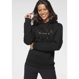 Buffalo Damen Kapuzensweatshirt, schwarz, Basic, Gr. 32, bedruckt, unifarben, Sweatware, Obermaterial: 60% Baumwolle, 40% Polyester, Sweatshirts, mit