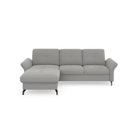 Ecksofa Places of Style, B:258cm H:91cm T:165cm, silber, 90% Polyester 10% Polyamid, Wohnzimmer, Sofas, "Calando L-Form", wahlweise mit Bettfunktion,