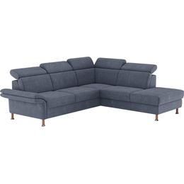 Ecksofa Home Affaire, B:259cm H:85cm T:227cm, grau, 100% Polyester, Wohnzimmer, Sofas, "Calypso L-Form", mit Relaxfunktion motorisch im Sofa 2,5-