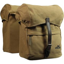 Fahrradtasche "Greenlands Doppel Tasche Travel Canvas", B/H/T: 30cm x 37cm x 17cm, beige, GREENLANDS BICYCLE BAGS, Taschen