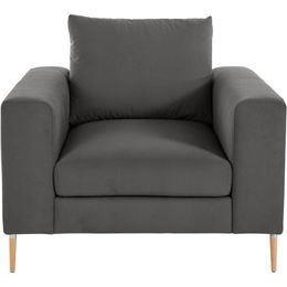 Loungesessel OTTO products, B:105cm H:83cm T:103cm, grau, Luxus-Microfaser: aus recycleten Textilien (100% PES), Wohnzimmer, Sessel, "Finnja", mit