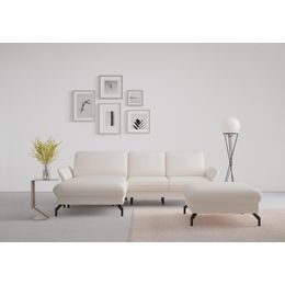 Sit & More Ecksofa SIT & MORE, B:253cm H:84cm T:165cm, beige, Wohnzimmer, Sofas, "Fashion L-Form", wahlweise mit Kopfteilverstellung und Vorziehsitz, motorisch