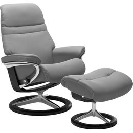 Relaxsessel stressless, B:79cm H:103cm T:73cm, grau, Leder BATICK: BATICK ist ein leicht korrigiertes, durchgefärbtes und genarbtes Möbelleder, bei