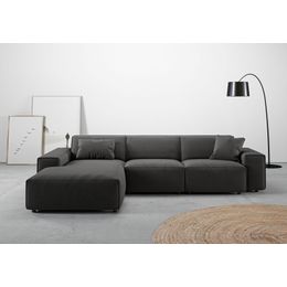 Ecksofa Andas, B:294cm H:71cm T:191cm, grau, 100% Polyester, Wohnzimmer, Sofas, "Glimminge auch in Breitcord, Feincord, Bouclé + Easy care-Bezug",