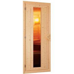 Karibu Saunat&uuml;r "T&uuml;rpaket 38 + 40 mm", 65,5cm, T&uuml;ranschlag wechselbar, braun, T&uuml;ren, Energiespart&uuml;r