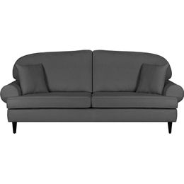2-Sitzer Home Affaire, B:188cm H:95cm T:100cm, grau, 100% Polyester, Sofas, "Vitreux", auch im Bouclébezug, incl. Zierkissen