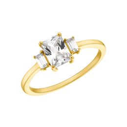 Amor Damen Fingerring "2035662/-64/-65/-66/-67/-68", 50, Silber 925 (Sterlingsilber), 1,2mm, gold, Silber 925 (Sterlingsilber), Fingerringe, mit