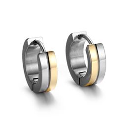 Firetti Damen Paar Creolen "Schmuck Geschenk Klappcreolen", 13,4mm, Titan, gold, Titan, Ohrringe