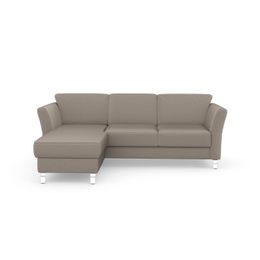 Sit & More Ecksofa SIT & MORE, B:248cm H:87cm T:162cm, braun, Wohnzimmer, Sofas, "Visby L-Form", wahlweise mit Bettfunktion und Bettkasten, frei im Raum stellbar