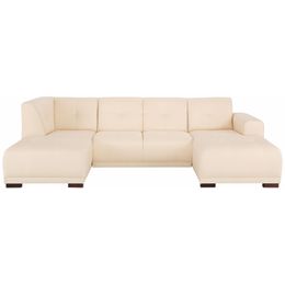 Wohnlandschaft Home Affaire, B:297cm H:85cm T:163cm, beige, Filzoptik (100% Polyester);Struktur (100% Polyester);Webstoff (100% Polyester), Sofas,