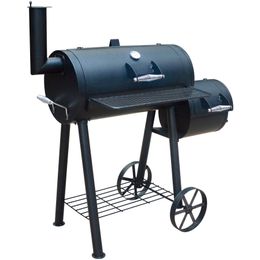Smoker El Fuego, B:121cm H:124cm T:66cm, schwarz, Grills, "Edmondton", BxTxH: 121x66x124 cm