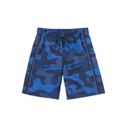 Bench. Kinder Badeshorts "Jones Kids", blau, Gr. 170, bedruckt, Polyester, Badehosen, mit kontrastfarbenen Pipings