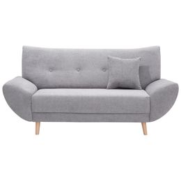 2-Sitzer Home Affaire, B:174cm H:80cm T:82cm, grau, (100% Polyester) Struktur fein (100% Polyester) Chenille, Sofas, "Basta"