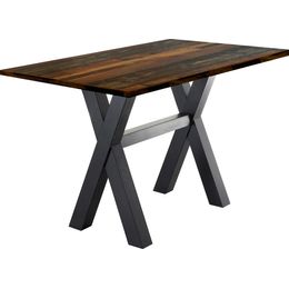 M&auml;usbacher Bartisch M&Auml;USBACHER, B:160cm H:105cm T:70cm, schwarz, K&uuml;che, Tische, Gestell in X-Form (Breite 120, 140 oder 160 cm)