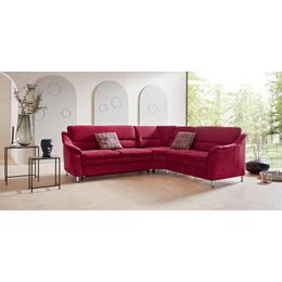 Ecksofa Places of Style, B:260cm H:90cm T:230cm, rot, Luxus-Microfaser ALTARA NUBUCK (100% Polyester);Luxus-Microfaser weich (90% Polyester, 10%