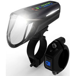 FISCHER BIKE FISCHER FAHRRAD Fahrrad-Frontlicht "LED-Akku Frontlicht 100 Lux Fernlicht", schwarz, Fahrradlampen