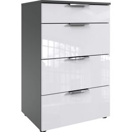 Schubkastenkommode wimex, B:54cm H:84cm T:41cm, grau, Spanplatte, Sideboards, "level36 D by fresh to go", mit soft-close Funktion und Lackfronten, 4