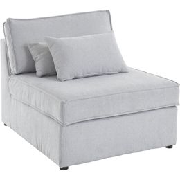 Sofa-Mittelelement OTTO HOME, B:80cm H:75cm T:100cm, grau, Baumwollmix (60% Baumwolle/40% Leinen);Struktur fein (100% Polyester);Samtoptik (100%