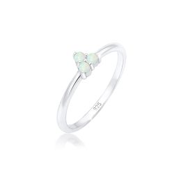 Elli Damen Fingerring "Opal Kreis Trio Trend 925er Silber", 54mm,mit Steinen, Silber 925 (Sterlingsilber), 1mm, silber, Silber 925 (Sterlingsilber),