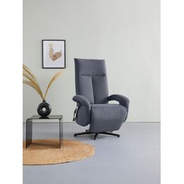 Sit & More TV-Sessel SIT & MORE, B:74cm H:117cm T:85cm, grau, 100% Polyester, Sessel, "Tycoon", wahlweise manuell, mit zwei Motoren oder mit Akku oder mit 2