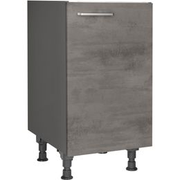 Sp&uuml;lenschrank Nobilia, B:45cm H:87cm T:58,3cm, grau, K&uuml;che, Schr&auml;nke, ""Riva", Ausrichtung w&auml;hlbar, vormontiert, in den Breiten", 45 und 60 cm, mit