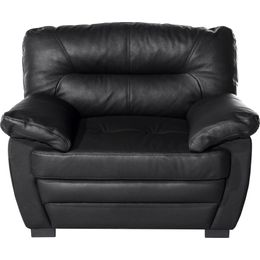 Sessel COTTA, B:110cm H:86cm T:90cm, schwarz, NaturLEDER (echtes Rindsleder);Kunstleder SOFTLUX;NaturLEDER: Bitte beachten Sie, dass Lederbez&uuml;ge mehr