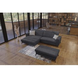 Sit & More Ecksofa SIT & MORE, B:290cm H:88cm T:178cm, grau, 100% Polyester, Wohnzimmer, Sofas, "Bolero L-Form"