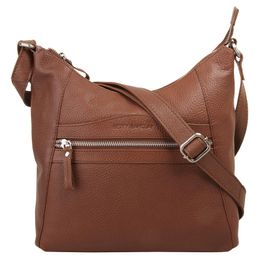 Betty Barclay Damen Umh&auml;ngetasche, braun, Leder, Strukturmuster, Taschen, echt Leder