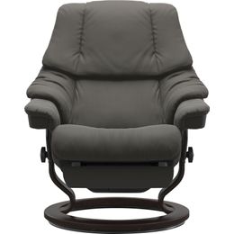 Relaxsessel stressless, B:79cm H:98cm T:78cm, grau, Leder BATICK: BATICK ist ein leicht korrigiertes, durchgefärbtes und genarbtes Möbelleder, bei