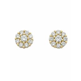 Adelia&acute;s ADELIA ́S Damen Paar Ohrh&auml;nger "1 Paar 333 Gold Ohrringe / Ohrstecker mit Zirkonia", Damen, Gold, gold, Gold, Ohrringe, 333 Gold mit Zirkonia