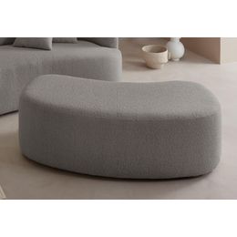 Polsterhocker, B:143cm H:45cm T:68cm, grau, LeGer Home by Lena Gercke, Struktur fein 100% Polyester);Samtoptik (100% Polyester);Bouclé (100%