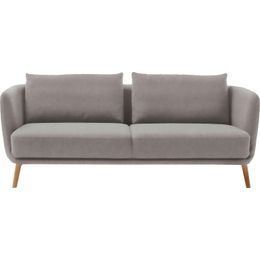 Schöner Wohnen Kollektion 3-Sitzer, B:210cm H:71cm T:91cm, silber, SCHÖNER WOHNEN-KOLLEKTION, 16% Baumwolle, 79% Polyester, 5% Polyacryl, Sofas, "Pearl - 5 Jahre