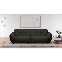 4-Sitzer BETYPE, B:283cm H:87cm T:120cm, grau, 100% Polyester, Sofas, "Be Fluffy", Softes Sitzgefühl, moderne Kedernaht, hochwertiger Bezug