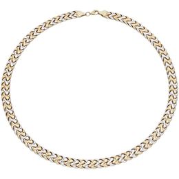 Firetti Damen Collier "Schmuck Geschenk Gold 375 Fantasie Halskette, ca. 8 mm breit", Gelbgold 375, L: 43 B: 8mm, gold, Gelbgold 375, B:8mm,