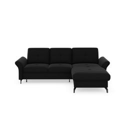 Ecksofa Places of Style, B:258cm H:91cm T:165cm, grau, 92% Polyester 8% Polyamid, Wohnzimmer, Sofas, "Calando L-Form", wahlweise mit Bettfunktion,