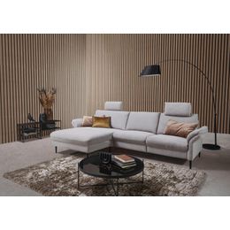 Ecksofa Places of Style, B:272cm H:85cm T:182cm, silber, 95% Polyester, 5% Nylon, Wohnzimmer, Sofas, "Sarsina: mit Tonnentaschen-Federkern, perfekt